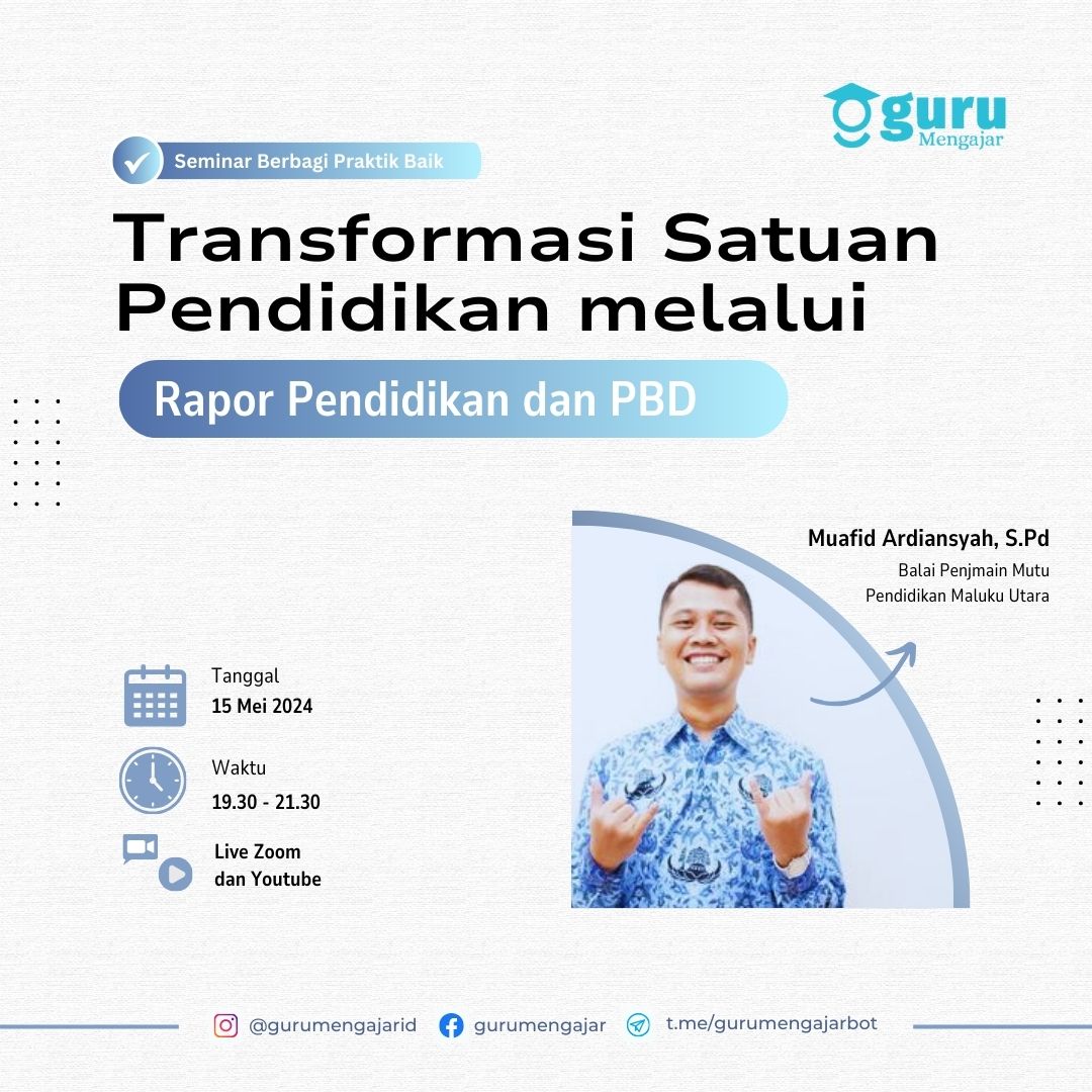Seminar Seri 16 - Seminar Transformasi Rapor Pendidikan dan PBD di ...