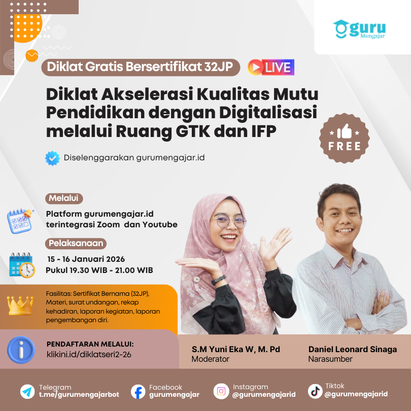 + Fasilitas Peserta VIP: DIKLAT Akselerasi Kualitas Mutu Pendidikan ...