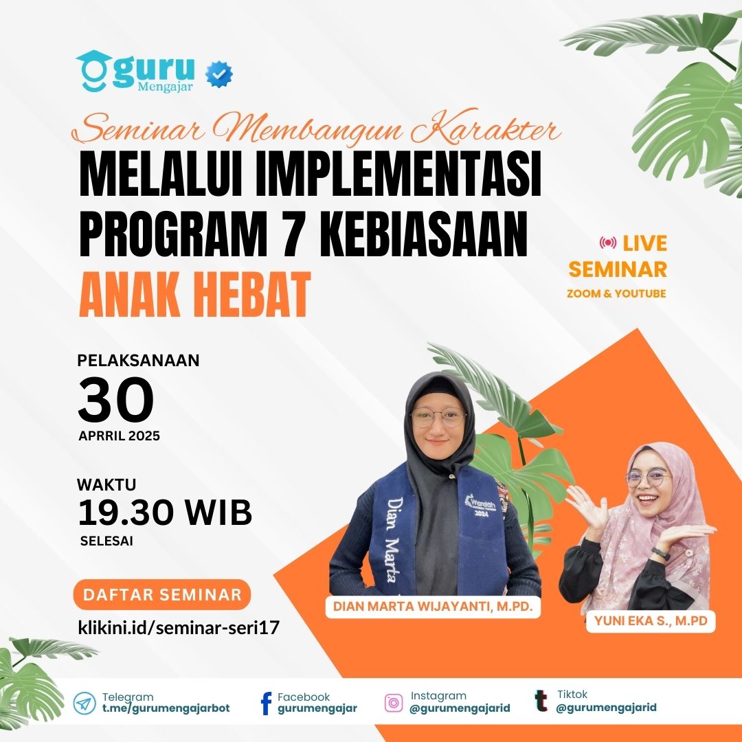 Sertifikat Terbit - Seminar Membangun Karakter melalui Implementasi Program 7 Kebiasaan Anak ...