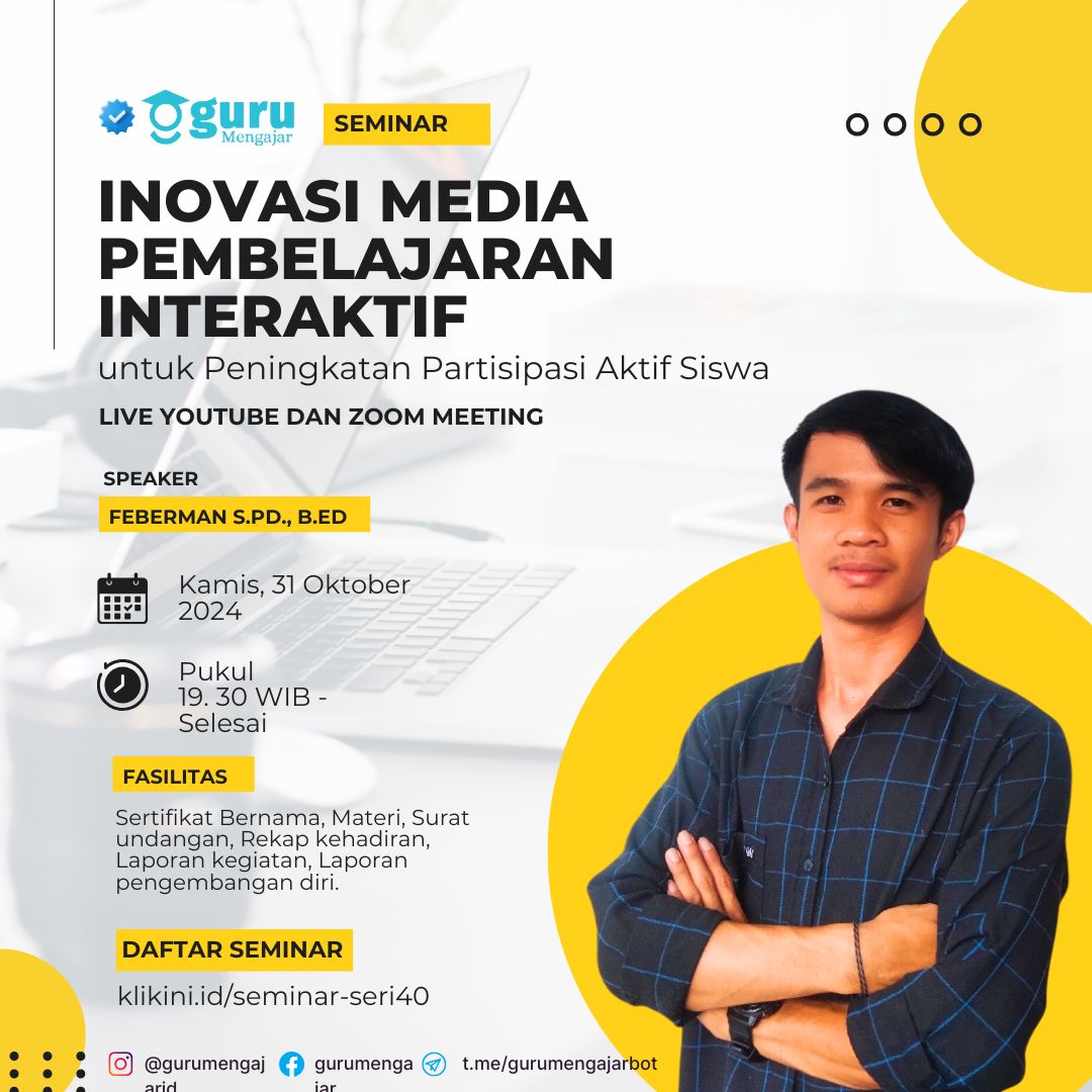 Fasilitas VIP - Seminar Seri 40 - Inovasi Media Pembelajaran Interaktif ...